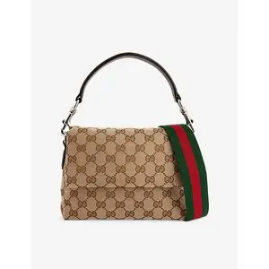 Gucci Gg Web Canvas Cross-body Bag - Be.ebony/cocoa/vrv