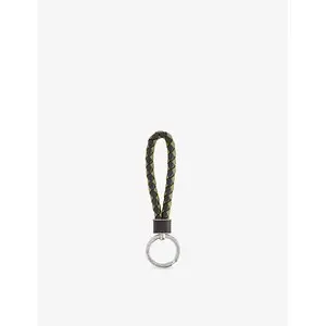 Bottega Veneta Intreccio Leather Keyring Fonda-matcha/fonda-s