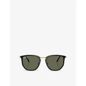 Ray-ban Black Gold Round Sunglasses