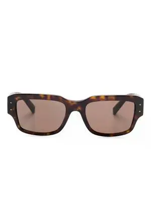 Dolce & Gabbana Logo-plaque Sunglasses - Brown