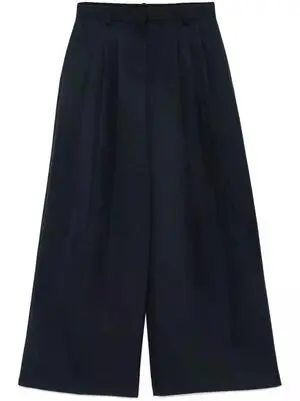Theory Tapered High-waisted Trousers - Blue