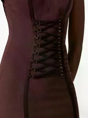 Elisabetta Franchi Crossover Lace-detail Midi Dress