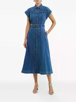 Rebecca Vallance Belted Waist Shirt Dress