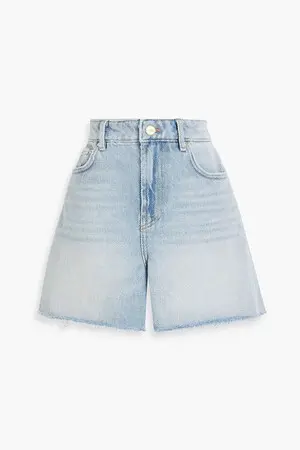 GANNI Frayed Denim Shorts