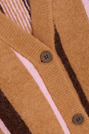 Stine Goya Striped Jacquard-knit Cardigan