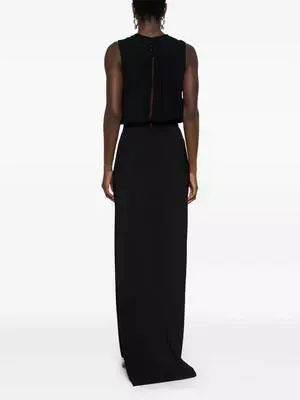 Elisabetta Franchi Lace-up Maxi Dress