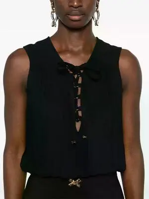 Elisabetta Franchi Lace-up Maxi Dress