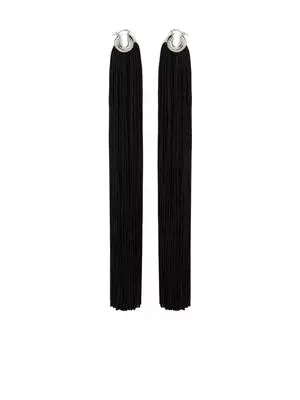 JIL SANDER Fringed Dangle Earrings - Silver