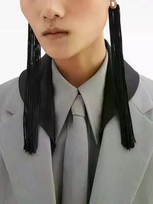 JIL SANDER Fringed Dangle Earrings - Silver