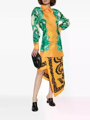 Etro Floral-print Asymmetric Skirt