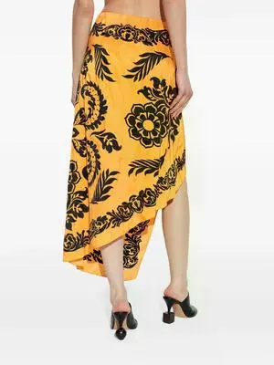 Etro Floral-print Asymmetric Skirt
