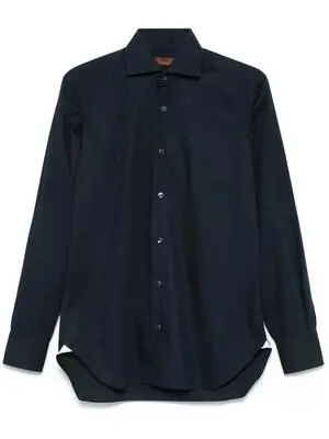 BARBA NAPOLI Spread-collar Shirt - Blue