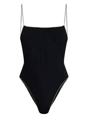 Oseree Logo-lettering Swimsuit - Black