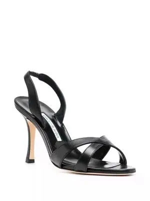 Manolo Blahnik 90mm Slingback Sandals - Black