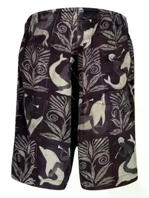 Commas Graphic-print Shorts