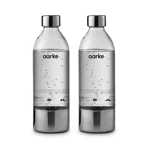 AARKE Carbonator Water Bottles, Set Of 2 - Clear