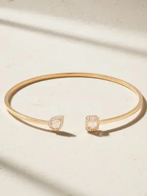 Messika My Twin Toi & Moi 18-karat Rose Diamond Cuff - Gold