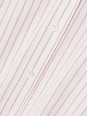 FRAME The Oversized Striped Cotton-poplin Shirt