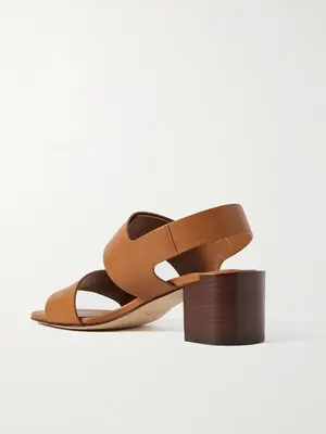 TOD'S Leather Slingback Sandals - Brown