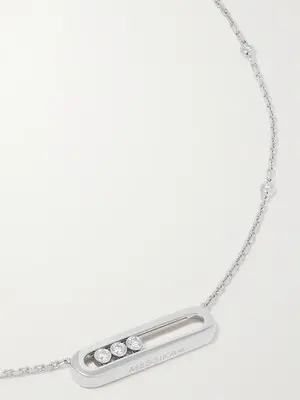 Messika Baby Move 18-karat White Gold Diamond Necklace - Silver