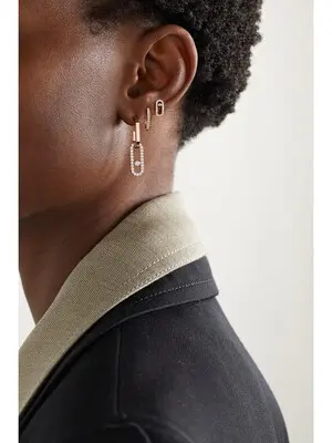 Messika Move Link Rose Diamond Earrings