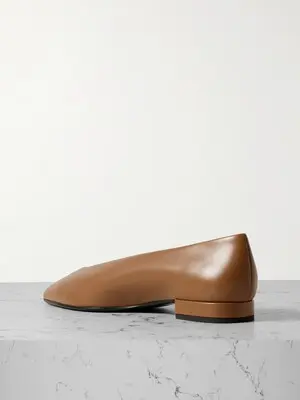 Loro Piana Rebecca Leather Point-toe Flats