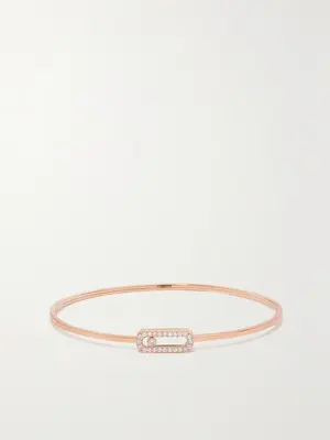 Messika Move Uno 18-karat Rose Diamond Bangle - Gold