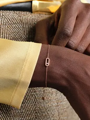 Messika Move Uno 18-karat Rose Diamond Bracelet