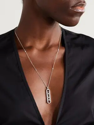 Messika Move 10th 18-karat White Gold Diamond Necklace