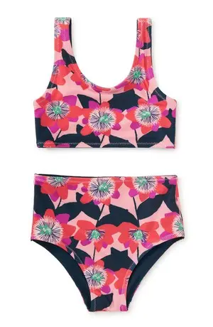 TEA COLLECTION Tea Collection Reversible Swimsuit Set Block Print Passion Flower