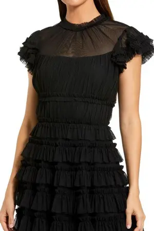 Mac Duggal Tulle Midi Dress