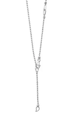 Lagos Caviar Spark Diamond Wave Pendant Necklace