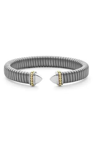 Lagos Caviar Pointed Dome Cuff Bracelet - Two-tone