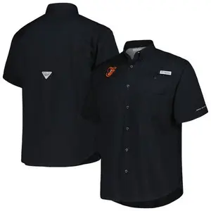 Columbia Baltimore Orioles Tamiami Omni-shade Button-down Shirt - Black