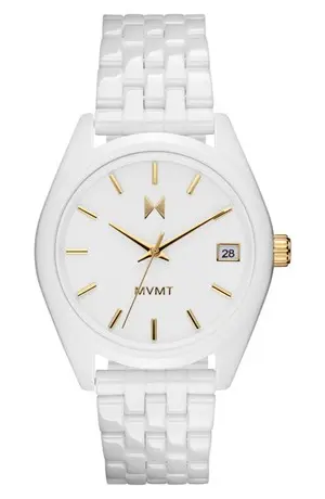 MVMT Rise Ceramic Bracelet Watch - White