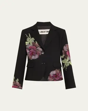 Libertine American Beauty Printed Short Blazer