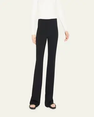 Theory Demitria Flare Trousers - Black