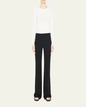 Theory Demitria Flare Trousers - Black