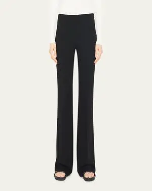 Theory Demitria Flare Trousers - Black