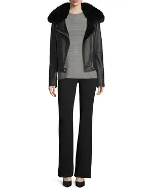 Theory Demitria Flare Trousers - Black