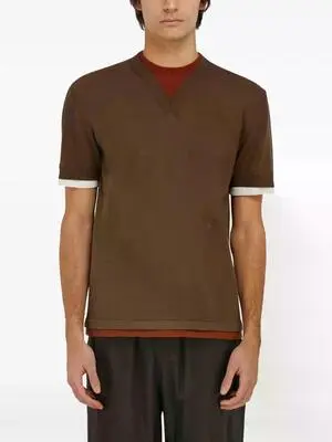 FERRAGAMO Layered Knitted T-shirt