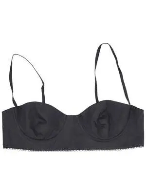 LA ROSE Cotton Bralette Black