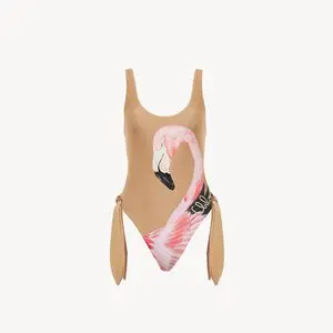 Chloé Chloé One-Piece Swimsuit With Parrot Print Delicate Pink