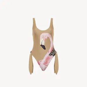 Chloé Chloé One-Piece Swimsuit With Parrot Print Pink