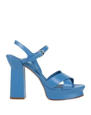 FERRAGAMO Lambskin Sandals - Blue