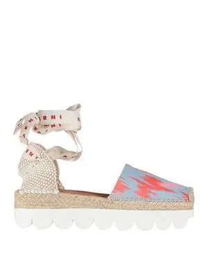 Marni Espadrille Wedge Espadrilles With Tie Fastening - Light Blue