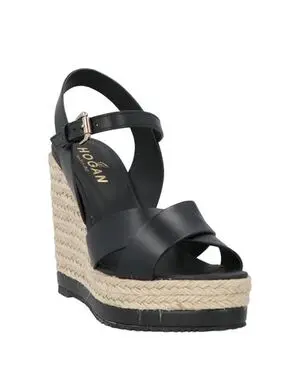 Hogan Leather Espadrille Sandals