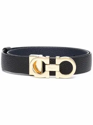 FERRAGAMO Salvatore Ferragamo Leather Logo Belt Purple