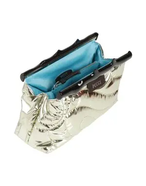 Emilio Pucci Textile Clutch With Leather Trims - Gold
