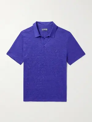 Vilebrequin Pyramid Linen-jersey Polo Shirt - Blue